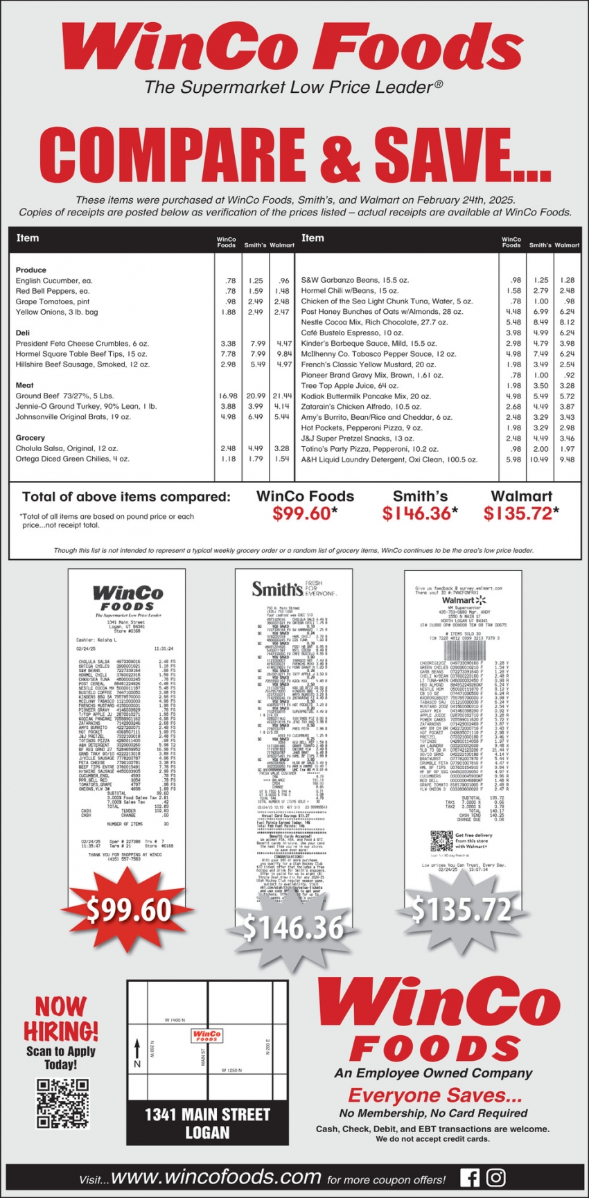 Compare & Save, WinCo Foods, Logan, UT