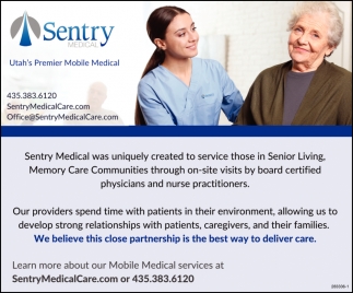 Utah's Premier Mobile Medical, Sentry Medical