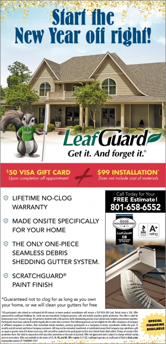 Start The New Year Of Right!, Englert Leaf Guard