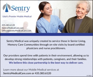 Utah's Premier Mobile Medical, Sentry Medical